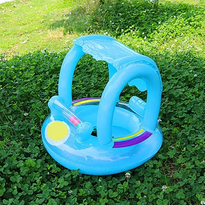 Inflatable Swimming Pool Float - Kids Pirate Boat Ride-on
