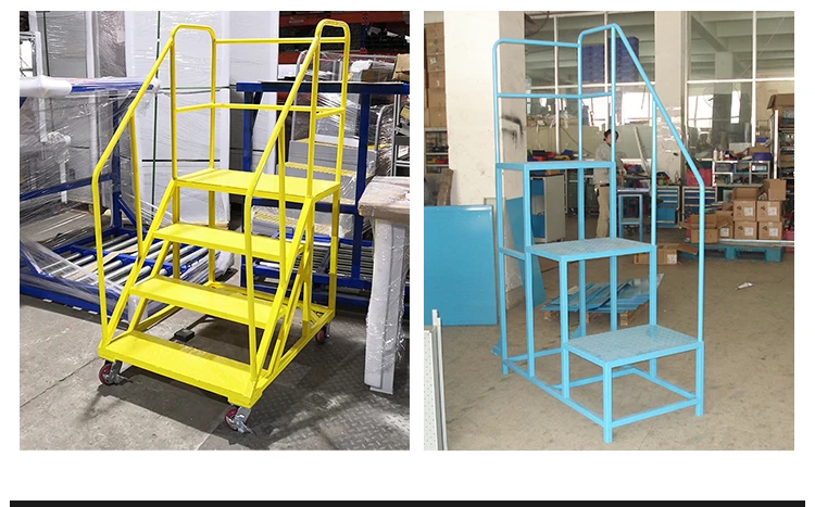 Fenghui Steps Steel Industrial Ladder Warehouse Self-locked Mobile ...