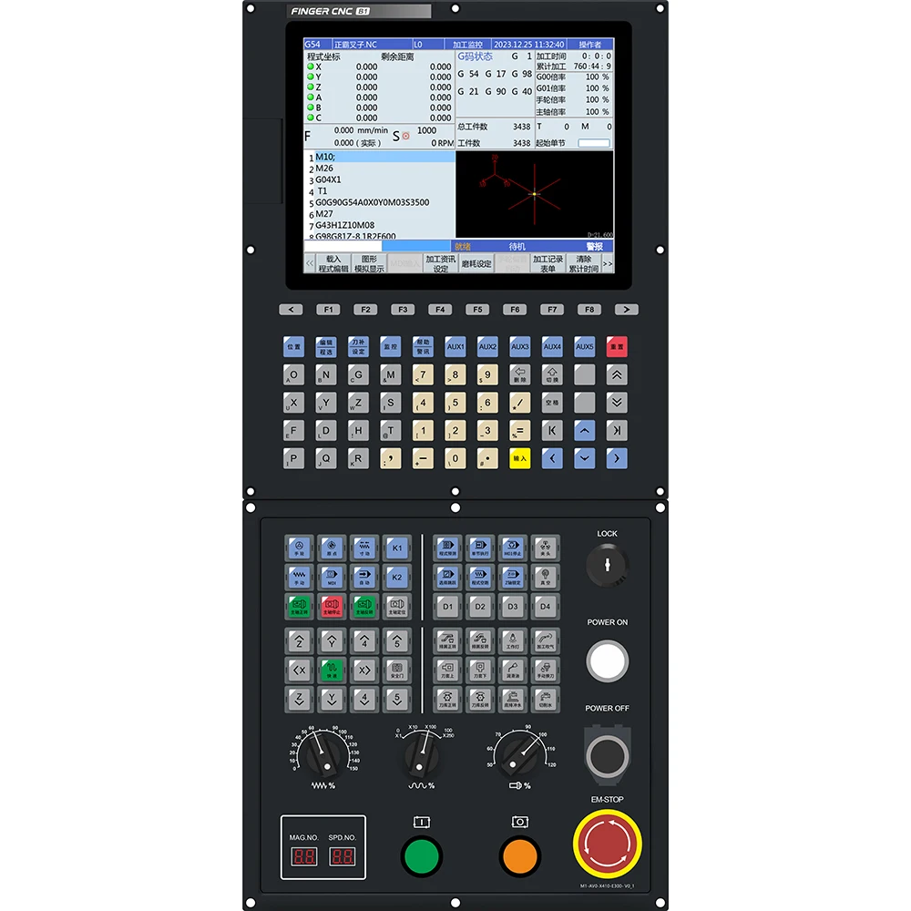 10.4 Inch Cnc Controller Milling Machine Multi Channel Customized Plc ...