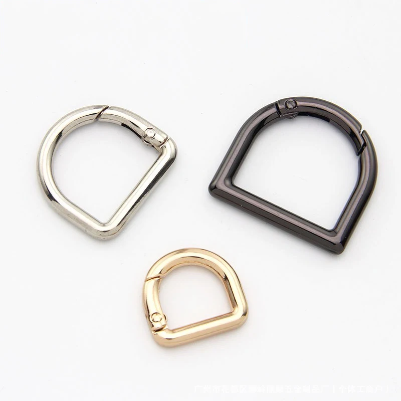 D Ring Connection Buckle Adjuster Metal Snap Spring Hook D Buckles Bag Accessories Luggage ...