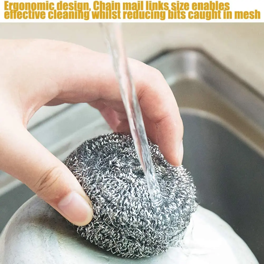 Stainless Steel Pot Scrubber - Durable Kitchen Cleaning Tool