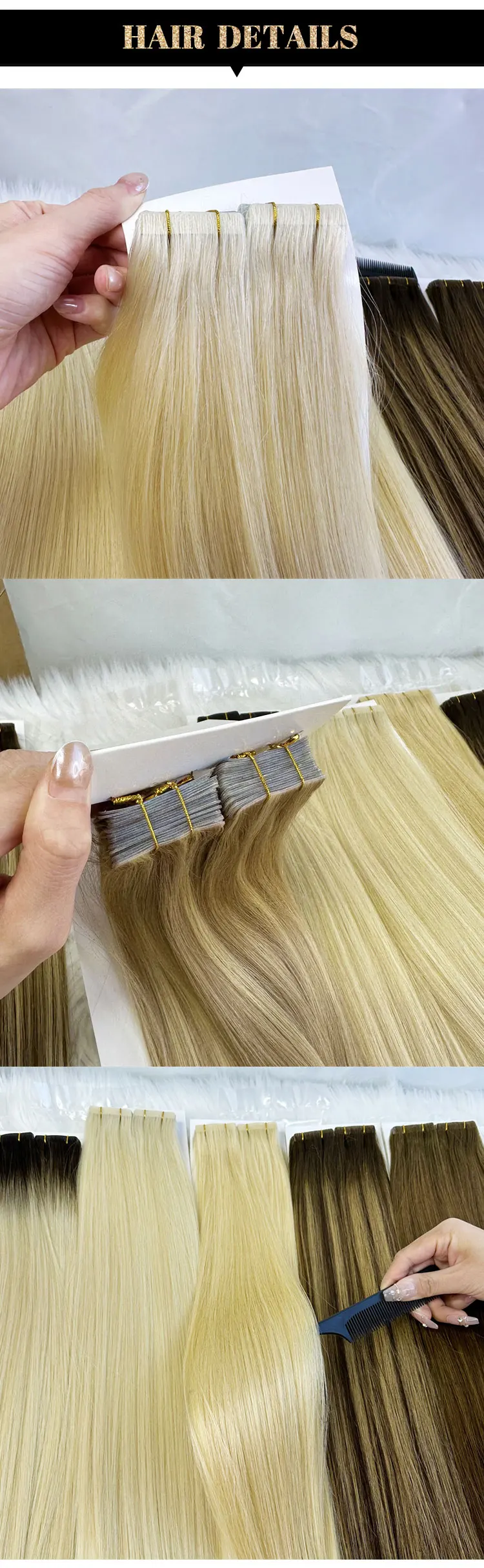 Gl Wholesale Extensions Machine Invisible Tape In Hair Cuticle Aligned ...
