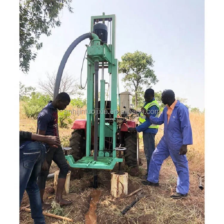 150m 200m Wheels Electric Water Rotary Tractor Drilling Rig Machine For ...