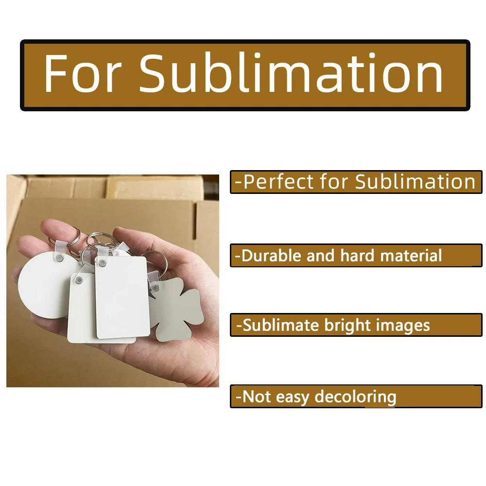 Customizable Sublimation Keychain Blanks - MDF Double-sided