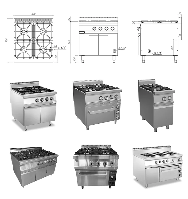 Gas 4 burner Open Top burner with Under Cabinet| Alibaba.com
