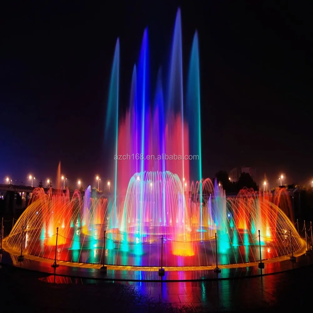 Fuente Circular pequeña que cambia de Color, con diseño personalizado ...