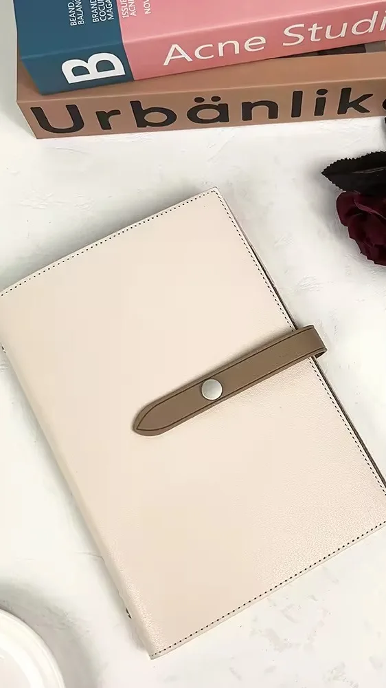 A5 A6 Custom Gold 6 Ring Pu Leather Cover Loose Leaf Note Pad Metal ...