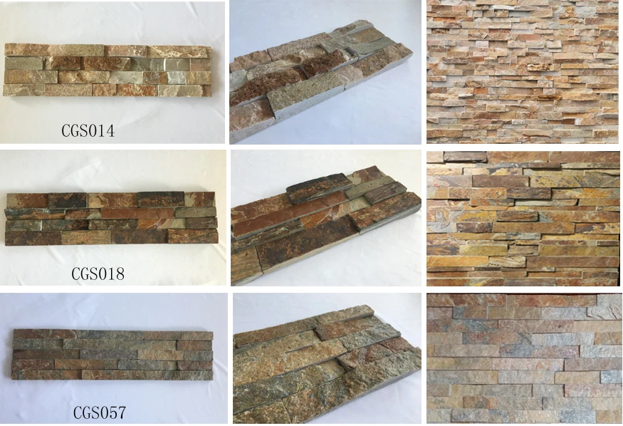 Quartzite Stacked Natural Stone Cladding For Exterior Wall - Buy ...