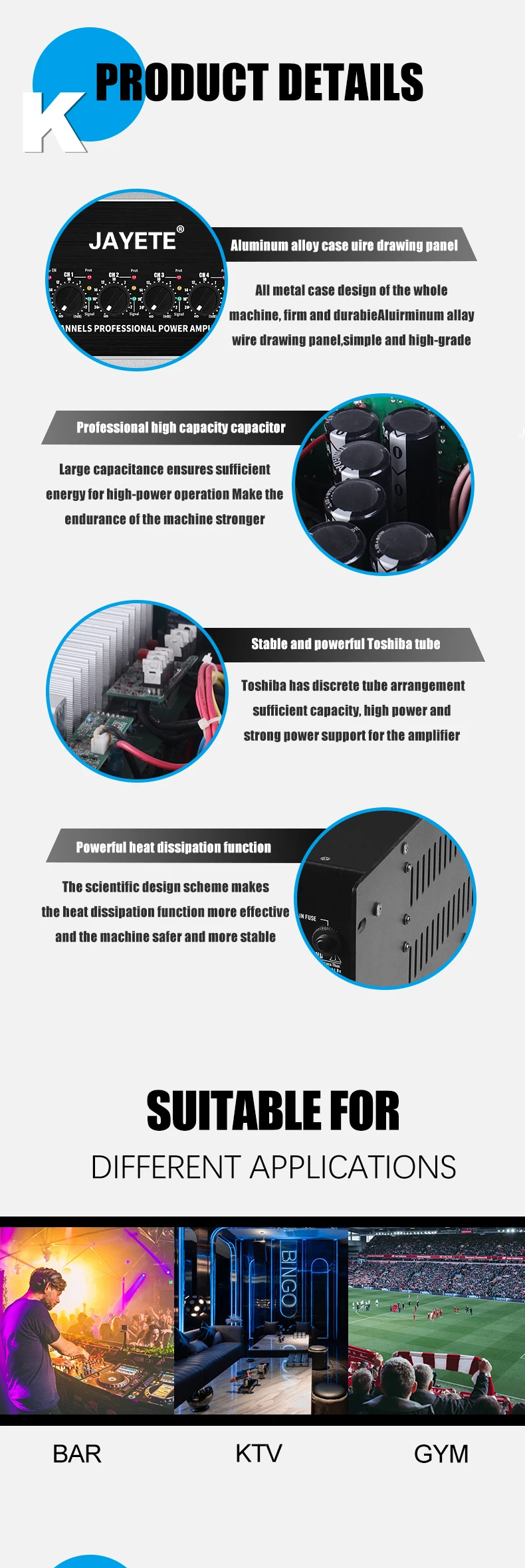 Professional Class Td Power Amplifier Module Music Karaoke 4 Channel ...