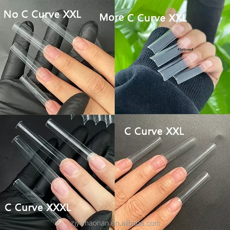 Factory Nail Supplies Acrylic Nails Straight Short Nails Press On 3xl ...