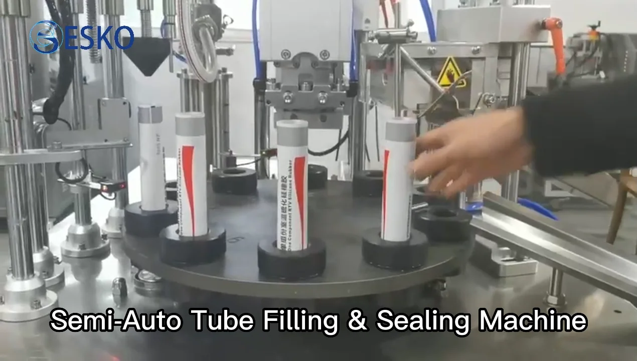 Esko Easy Operation Semi Automatic Hand Cream Soft Tube Filling Sealing ...