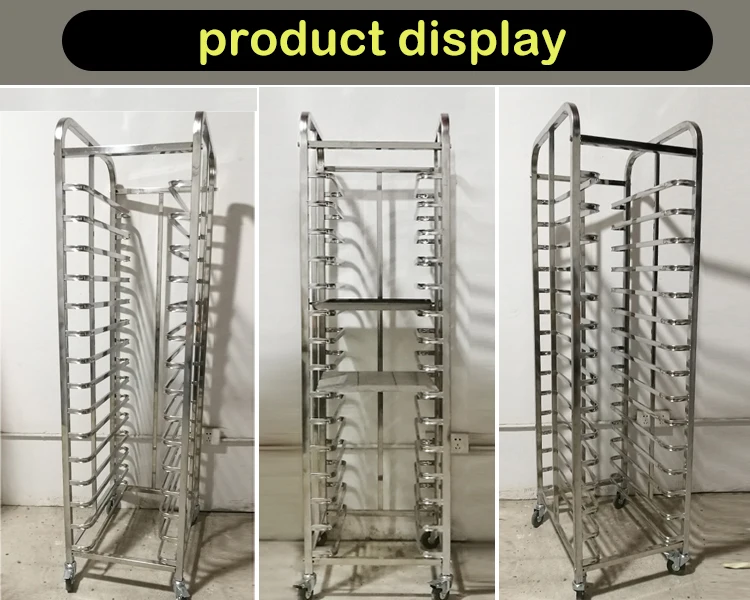 Commercial Stainless Steel Rack Trolley Metal Oven Tray Rack Shelf Cart ...