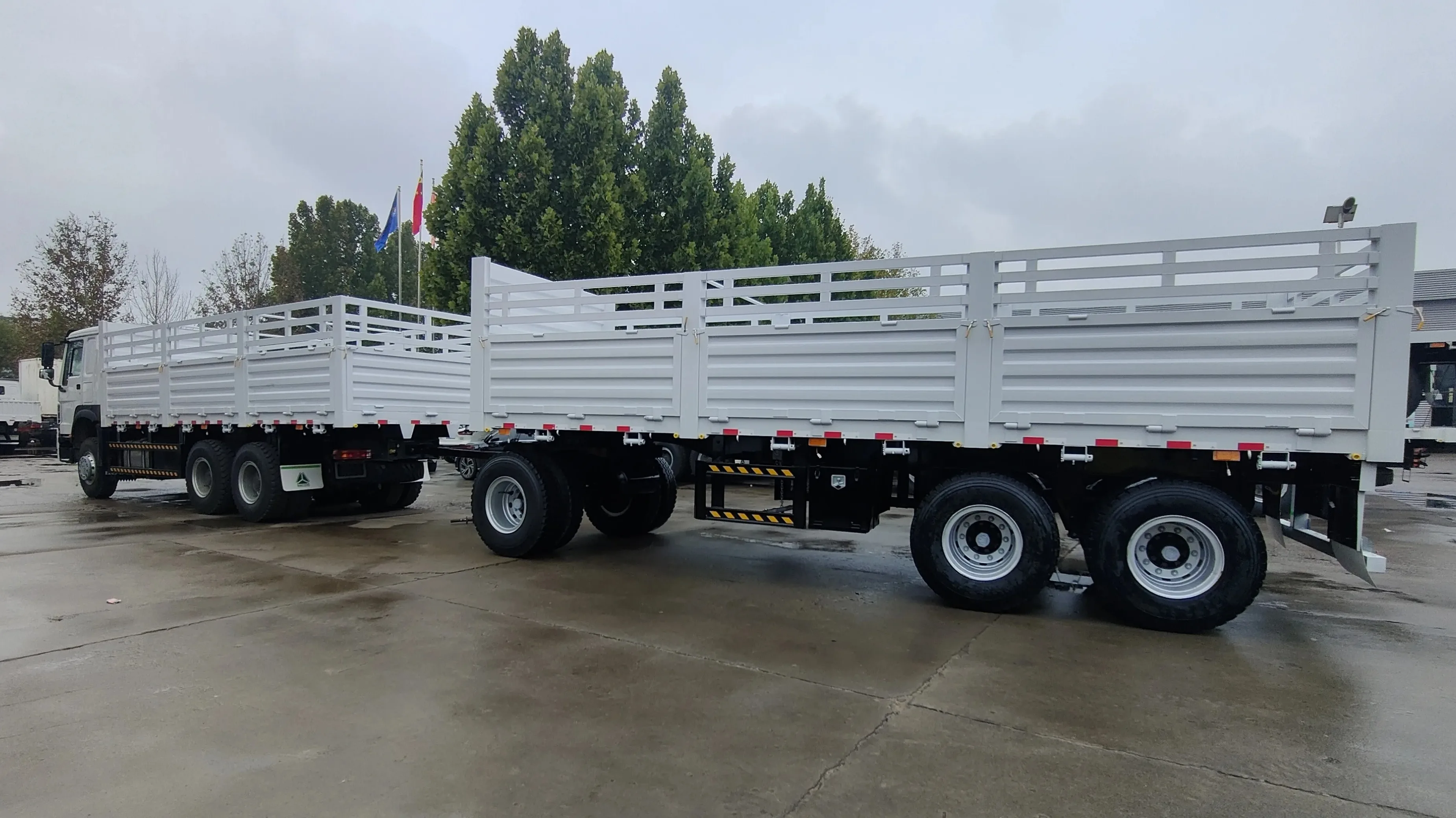 Affordable Dump Tow Bar Towing Trolley Skeleton Container Full Trailer ...