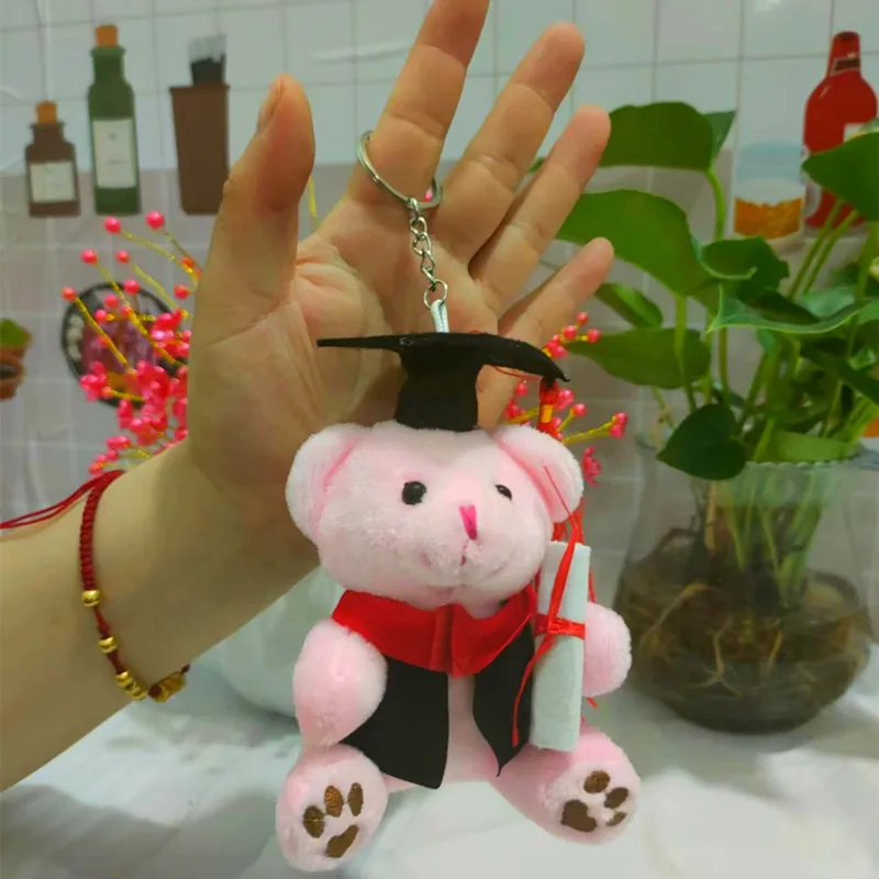 Mini Graduation Bear Custom Plush Keychains Toys Pendant Graduation ...