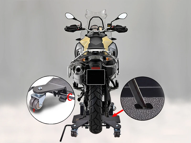 Motorcycle Dolly Mover - Efficient Garage Workshop Tool