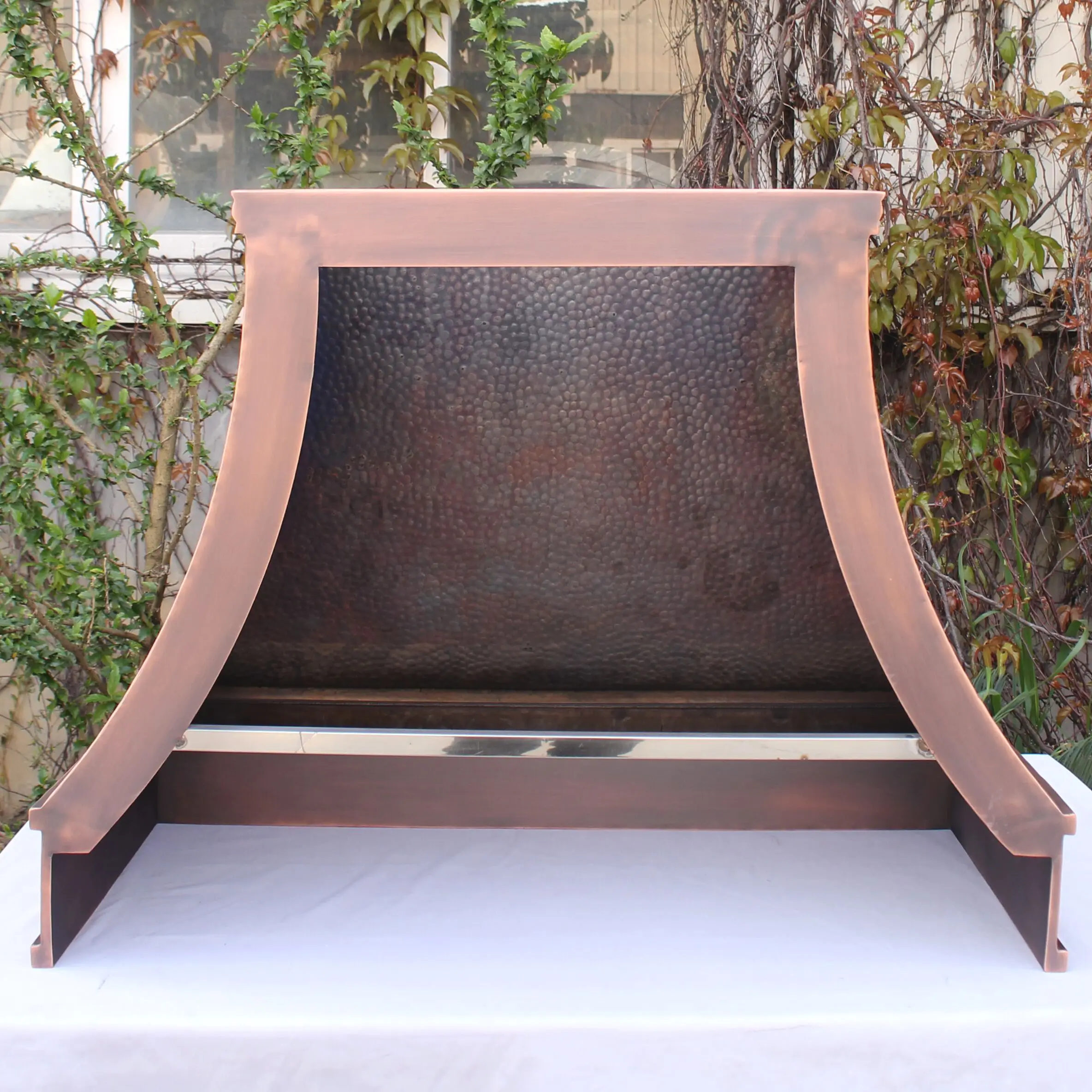 Custom Chimney Hood Shell - Antique Copper Range Hood