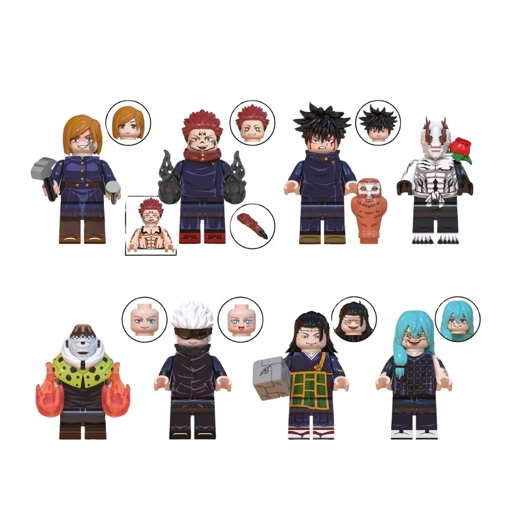 2024 Newest Gojo Satoru Cartoon Mini Figures Building Blocks Jujutsu ...