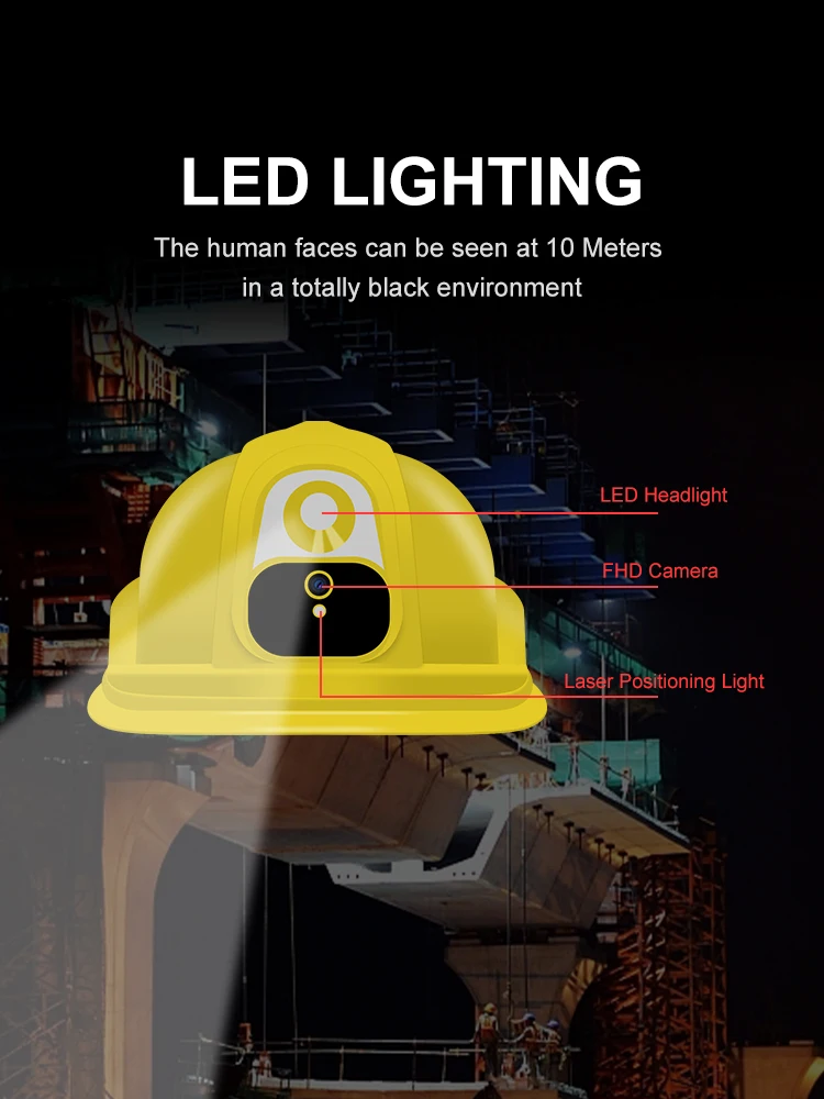 Construction Site Safety Equipment 4g Safety Helmet Camera Safety ...