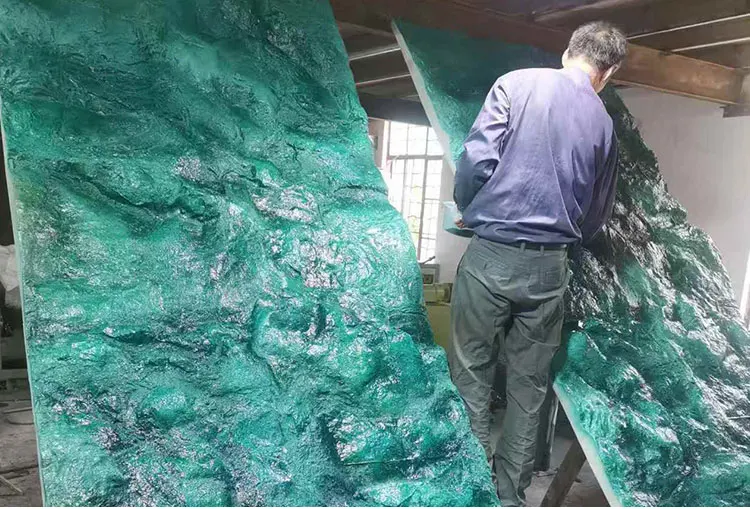 Translucent FRP Faux Rock Wall Panels - Volcanic Lava Effect