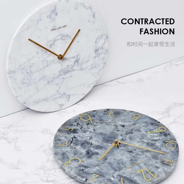 Modern Design Italy Bianco Carrara White Marble Stone Alarm Round ...