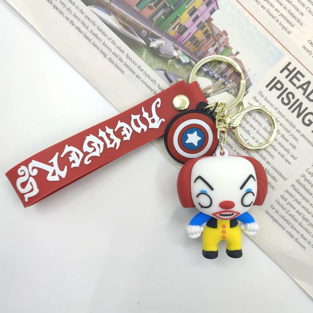 Wholesale 3d Custom Pvc Kawaii Cute Cartoon Character Keyring Charms ...