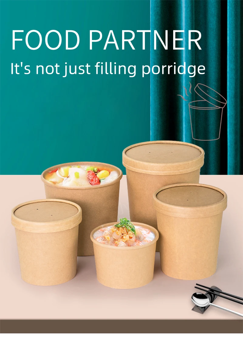 Custom Print Paper Lunch Bowl - 24oz Disposable Soup Bowls