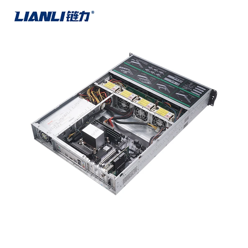 12 Bay Server Case Hot Swap 2U Server Case With Redundant Power Supply ...