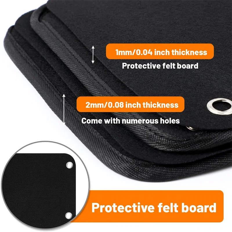 6 Set Enamel Pin Display Pages Felt Pin Boards with Protective Page Pin ...