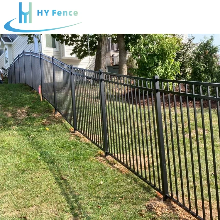 Flat Top Three-bar Wrought Iron Fence Courtyard Fence Villa Fence - Buy ...