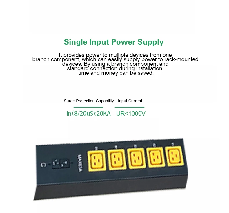 High Power Three Phase PDU with 15 Connectors - 208V-415V