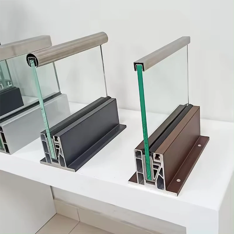 18mm Laminated Glass Railing Balustrade Profiles Aluminum U-shape Led ...