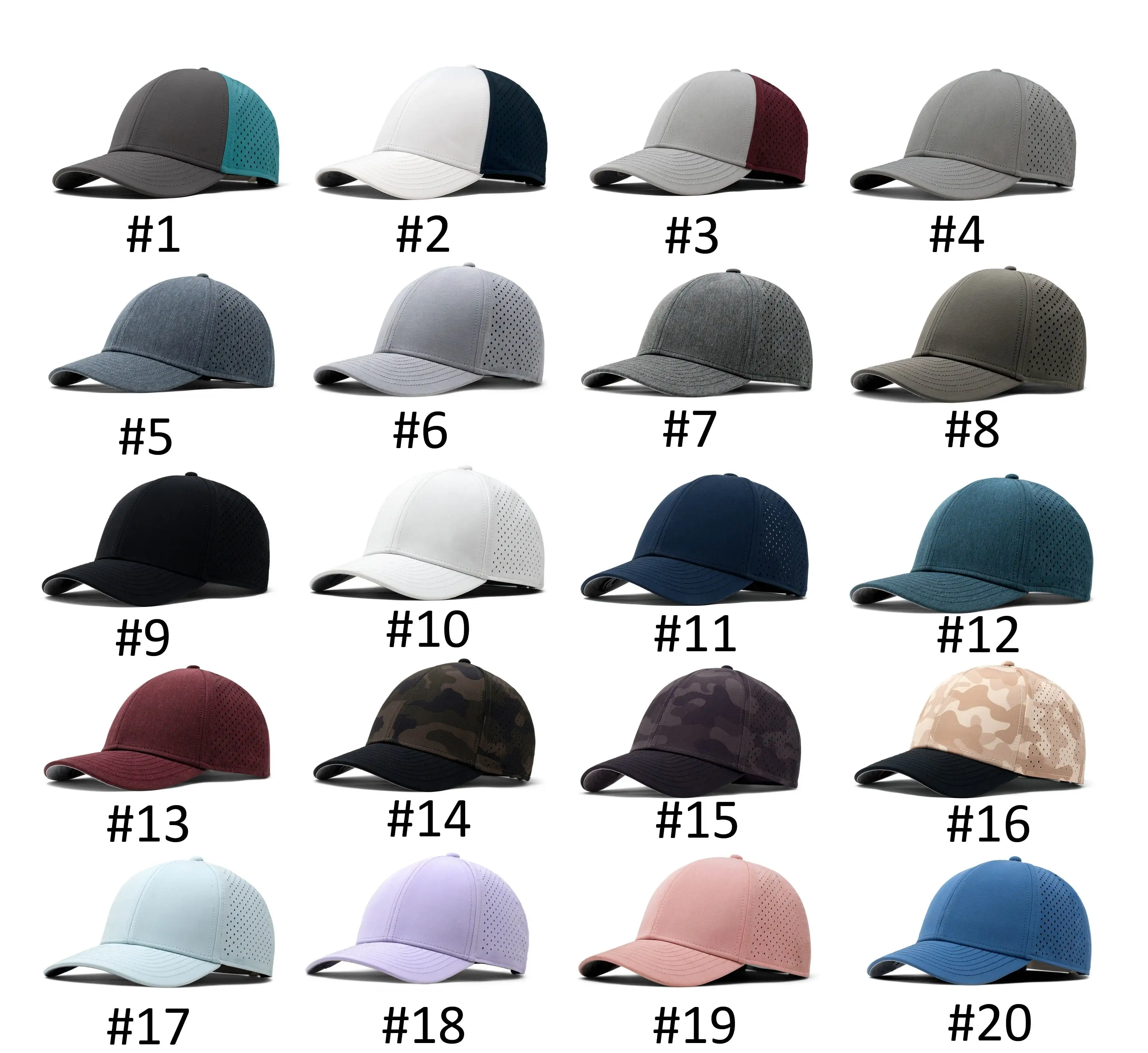 Custom Embroidery Rubber logo 5 Panel Polyester Water Resistant Hat Two ...