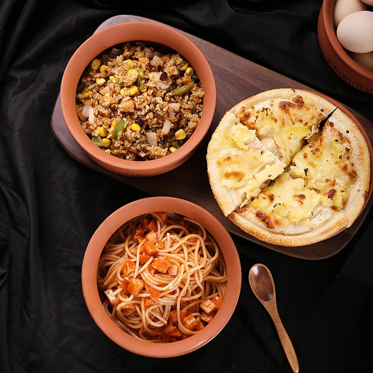 Microwave Safe Clay Biryani Pot - Terracotta Ceramic Cooking Pot for ...