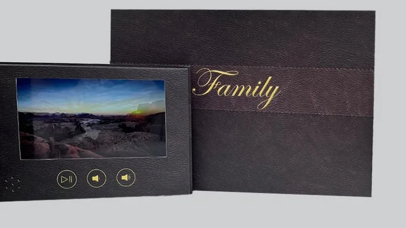 Luxury Cardboard Hard Cover 10 Inch Promo Video Book Custom For ...