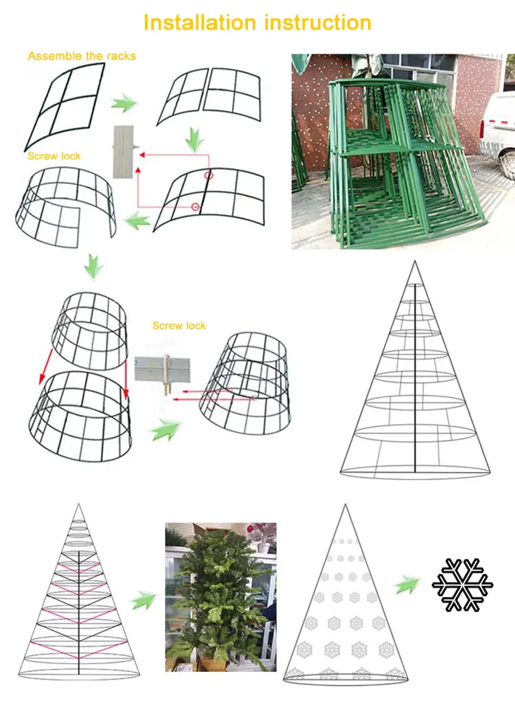 Large 4M Outdoor LED Pixel Christmas Tree - Metal Frame, Soft White ...