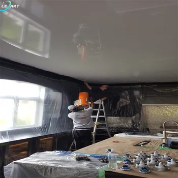 Leart Somke Proof High Gloss Lamination Stretch Ceilings Reflective Suspended Pvc Ceiling Panel ...