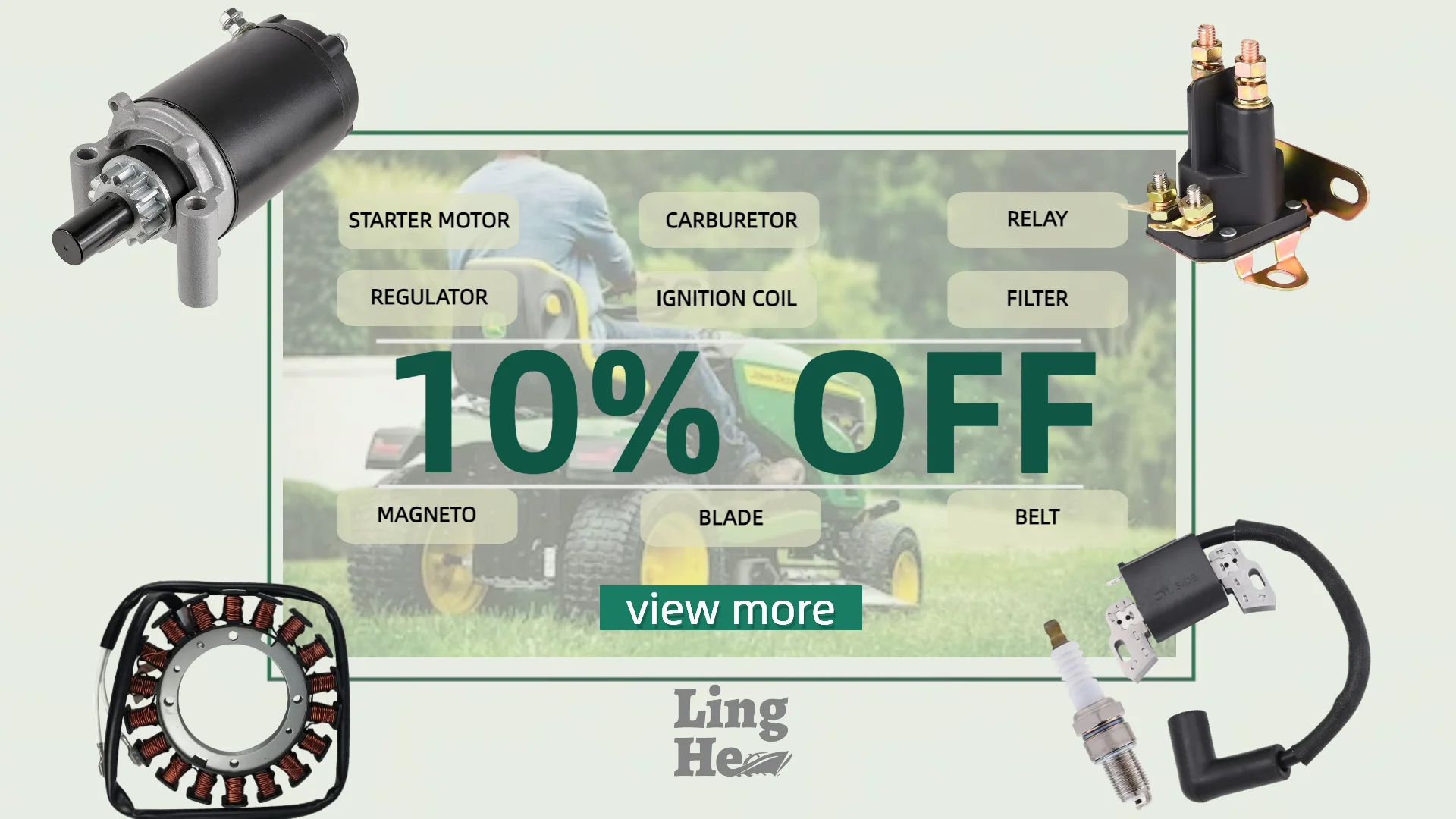 Lh Lawn Mower Motor For John Deere 647a,X300,X304 Kawasaki Fx730v ...