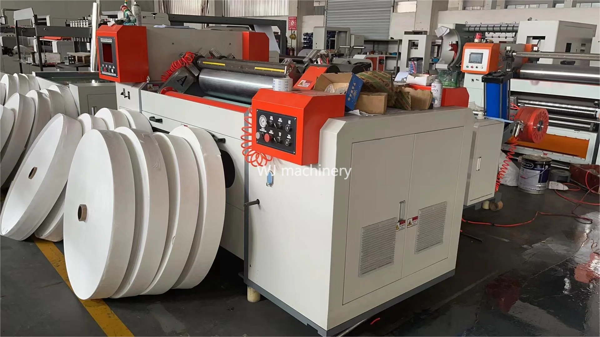 Wj Waterproof Transparent Clear Plastic Pvc Film Roll Slitter Rewinder ...