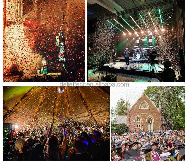 60W Celebration 1 Head Electronic Confetti Launcher Machine with DMX ...