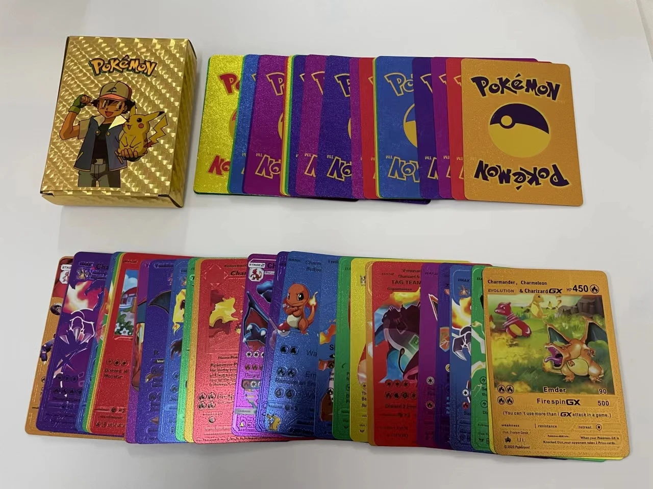 2023 Hot Sale Anime Cartoon Full Color Gold Venusaur Pokemon Card ...