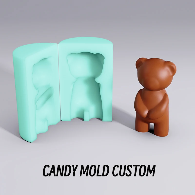 Custom Gummy Chocolate Bar Hard Candy Silicone Mold Round for Candy ...