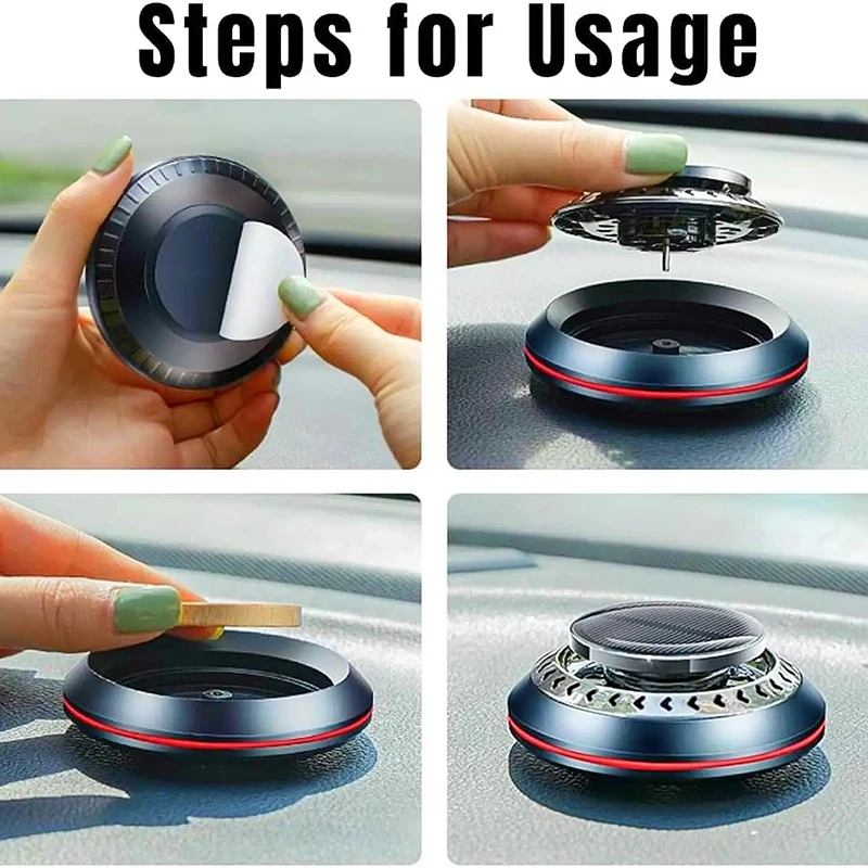 Solar Powered UFO Auto Perfume Car Accessories Car Mounted Fragrance ...