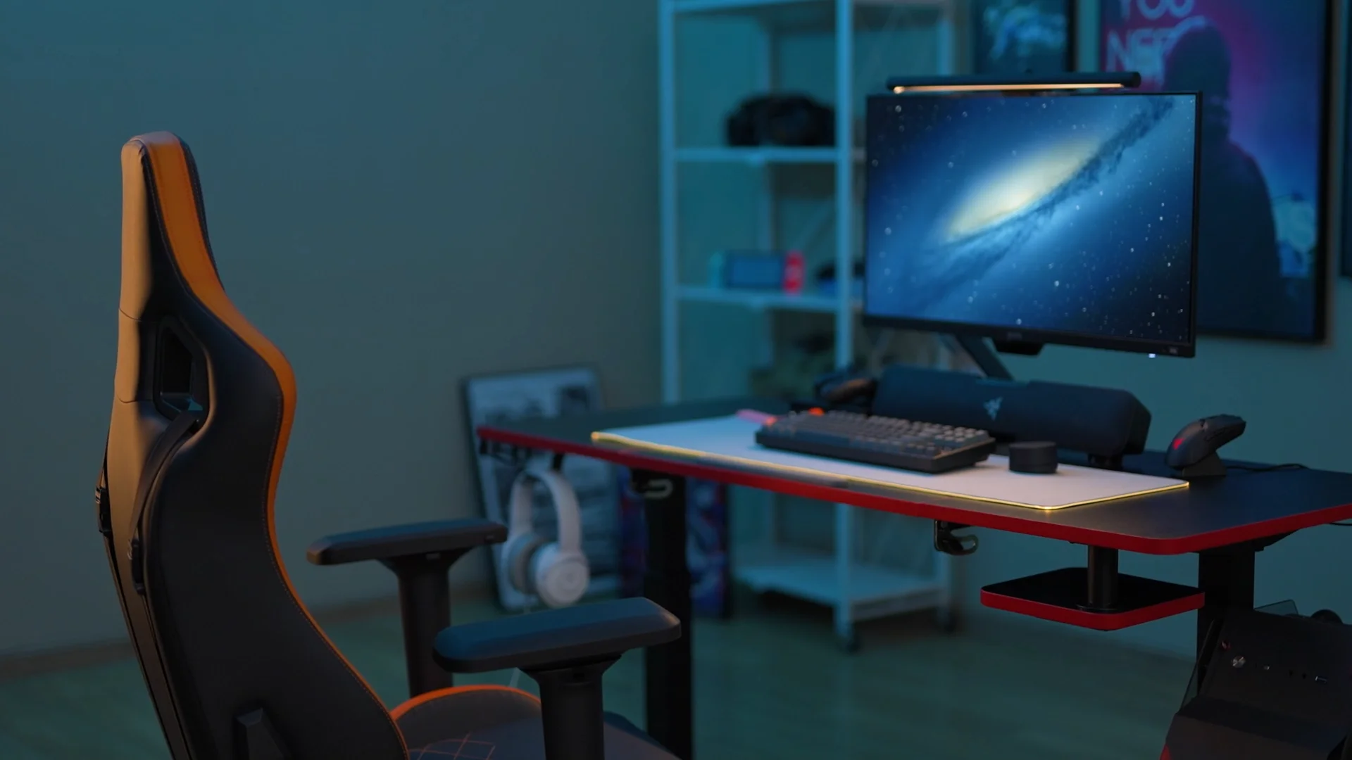 Gmd07-1 Tilting Keyboard Tray Mobile Ergonomic Gaming Desks For Pc ...