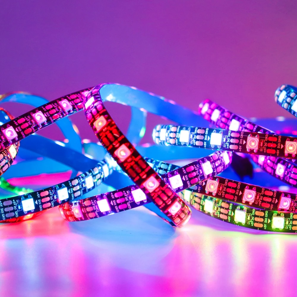 WS2812B LED Strips - Smart RGB + IC, 50000 Hours Lifespan