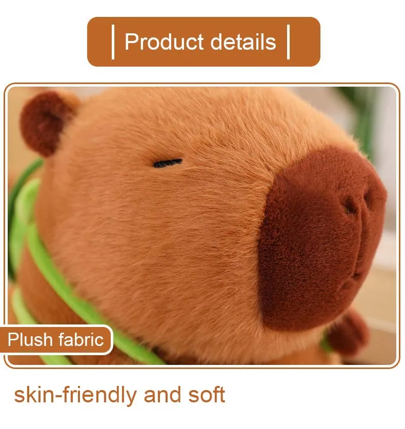 Stuffed Cartoon Capybara with Tortoise Backpack Custom Peluche Capybara ...