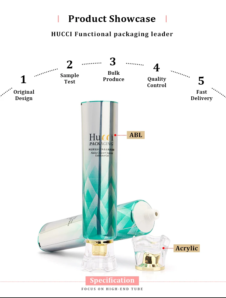 60g 100ml 120g Cosmetic Plastic Aluminum Laminated ABL Tube Packaging for Face Cream Hair ...