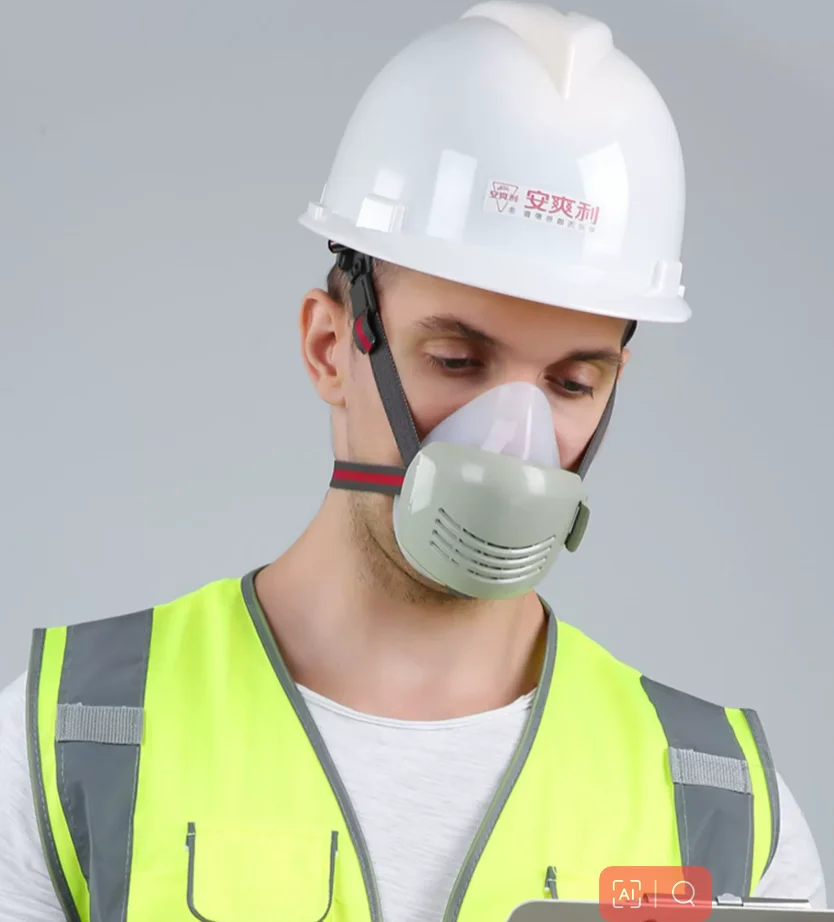 Factory Half Face Gas Mask Chemical Respirator Silicone Mask Silicone ...