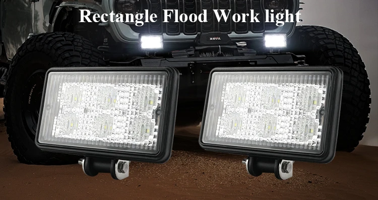 6x4 Rectangular Flood Beam Headlight Agricultural Led Off Road Tractor ...