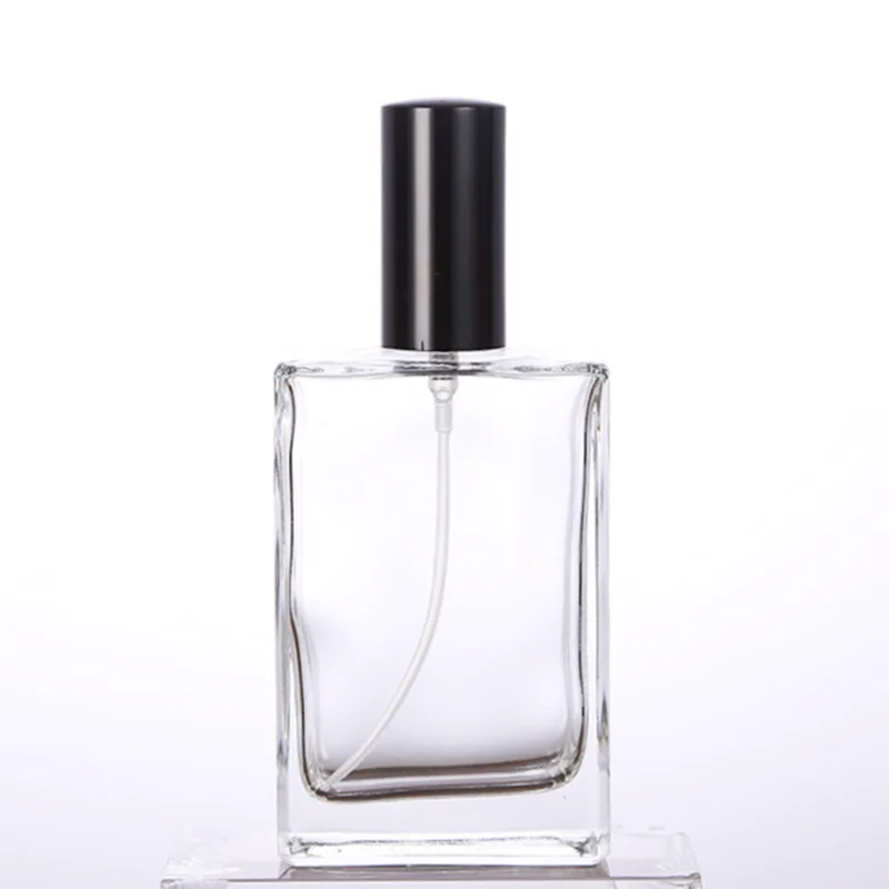 1oz Flat Square Refillable Glass Perfume Atomizer Gold Sprayer 30ml ...