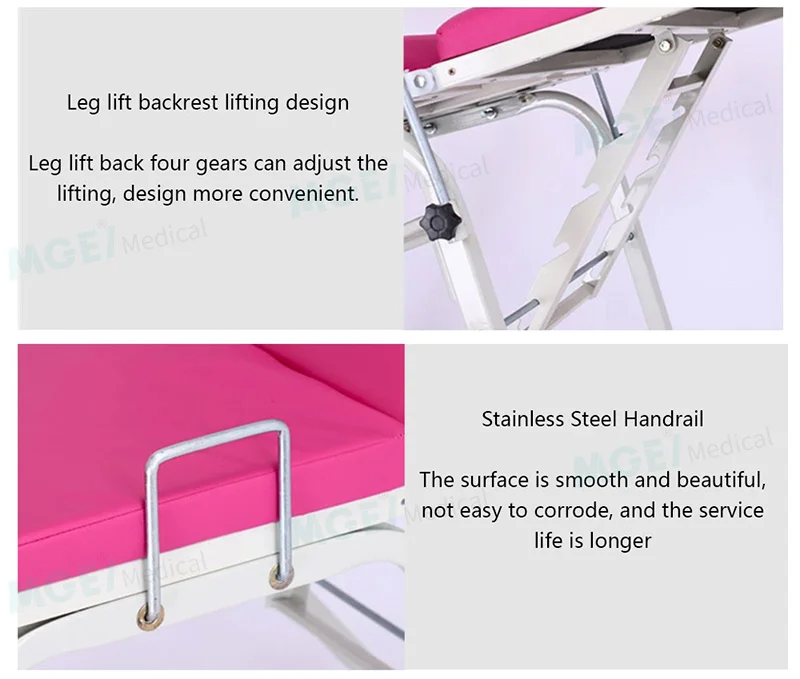 MEDIGE Manual Power Gynecological Delivery Bed Obstetric Labour Table ...